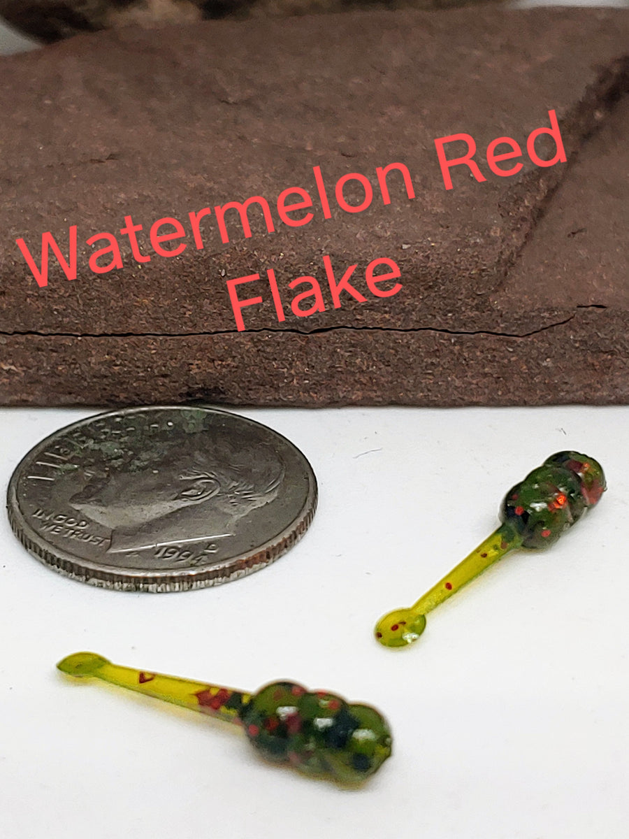 3/4" Panfish Saucer - Watermelon Red Flake 040 – J and S Soft Plastyx