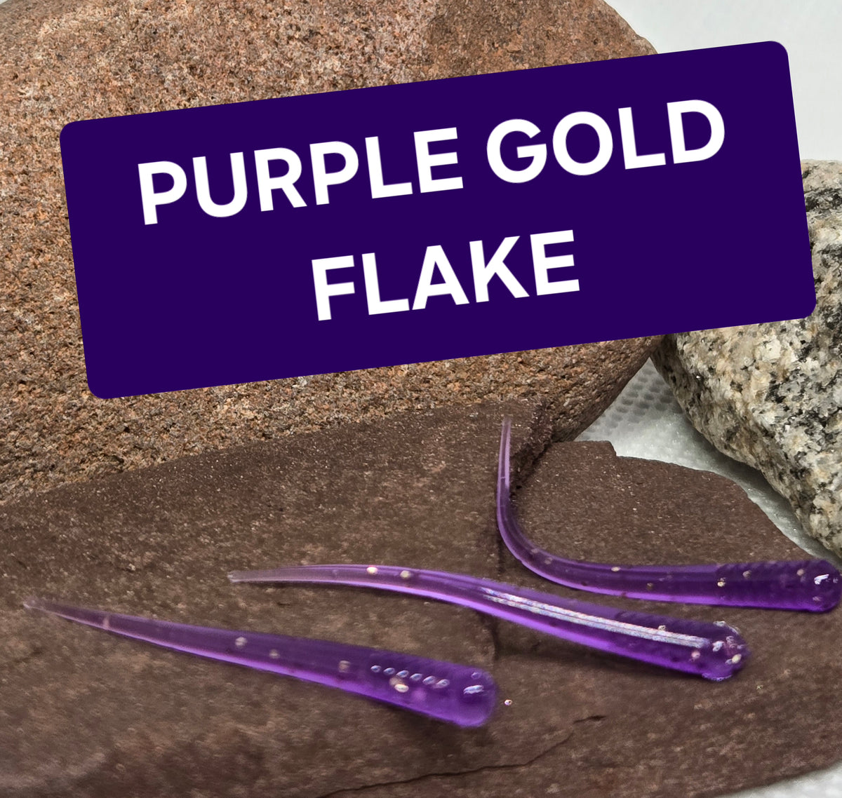 1.25" ICE Picks - PURPLE GOLD FLAKE 006A – J and S Soft Plastyx