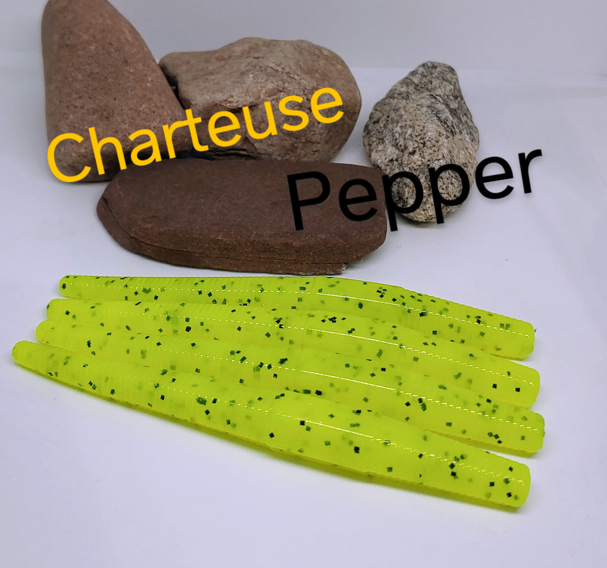 4" HEX Sinking Stix - Chartreuse Pepper – J and S Soft Plastyx