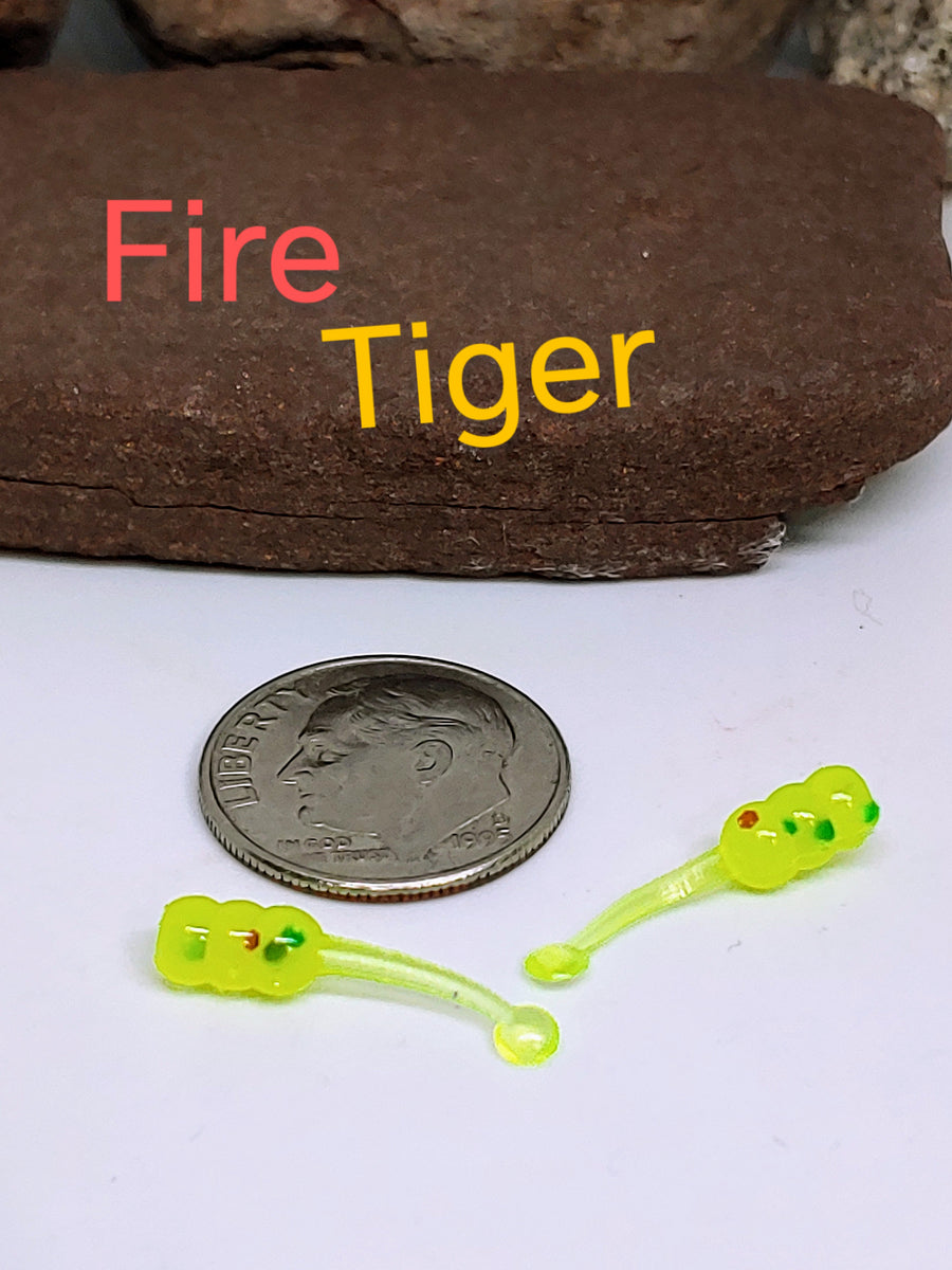 3/4" Panfish Saucer - Fire Tiger 010 – J and S Soft Plastyx